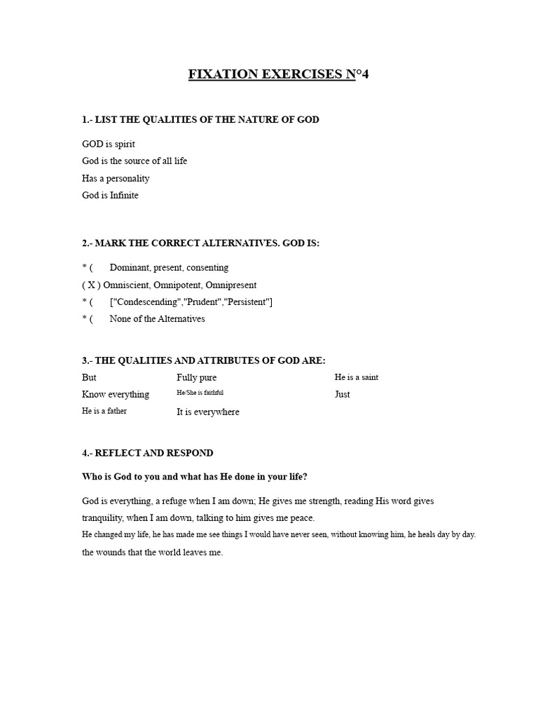Exercise of Fixation 4 PDF | PDF