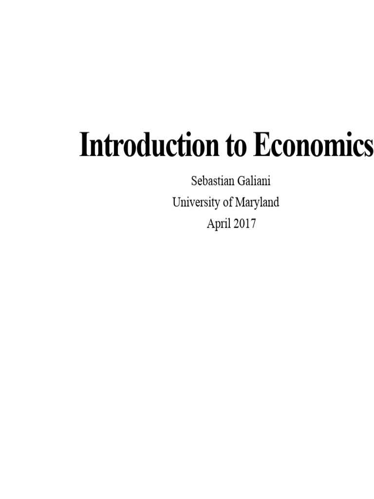 Introduction To Economics | PDF | Economics | Rationality