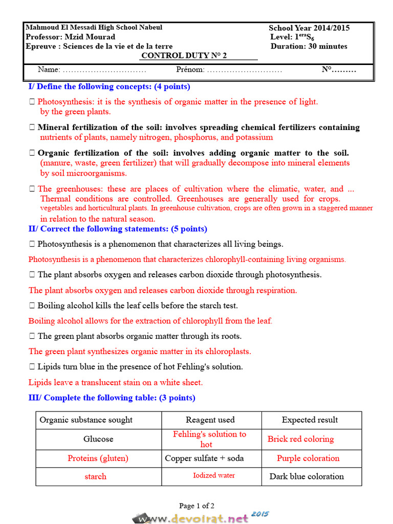 Corrected Assignment of Control No. 2 - Life Sciences - 1st Year AS ...