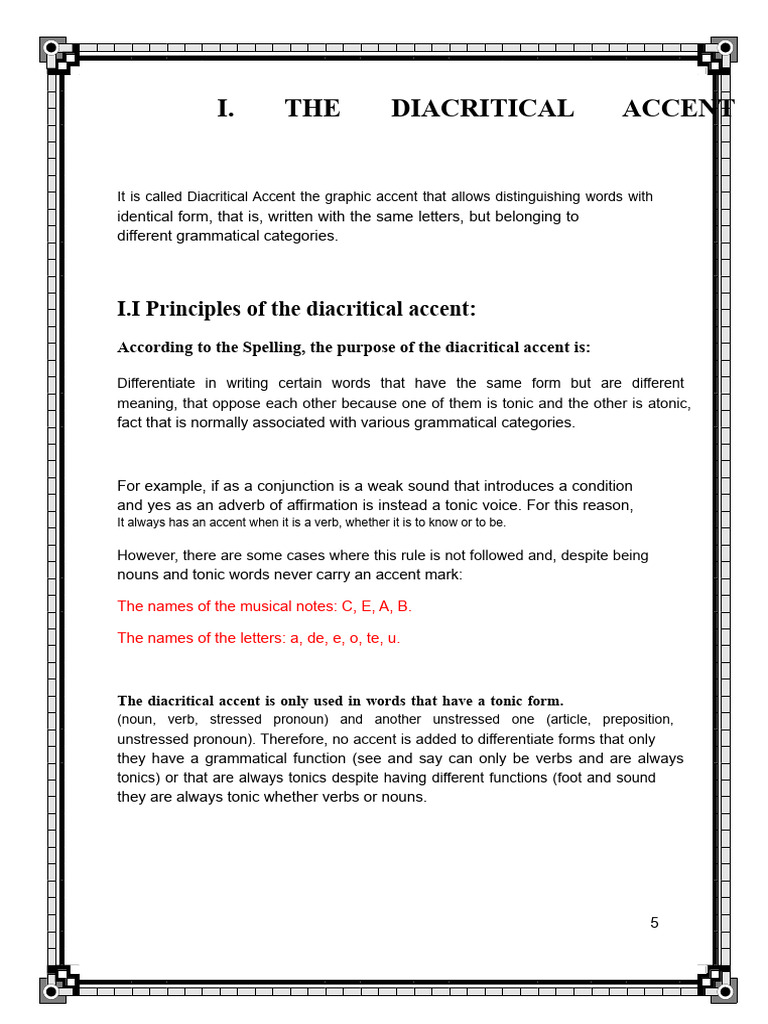 Understanding Diacritical Accents | PDF | Stress (Linguistics) | Word
