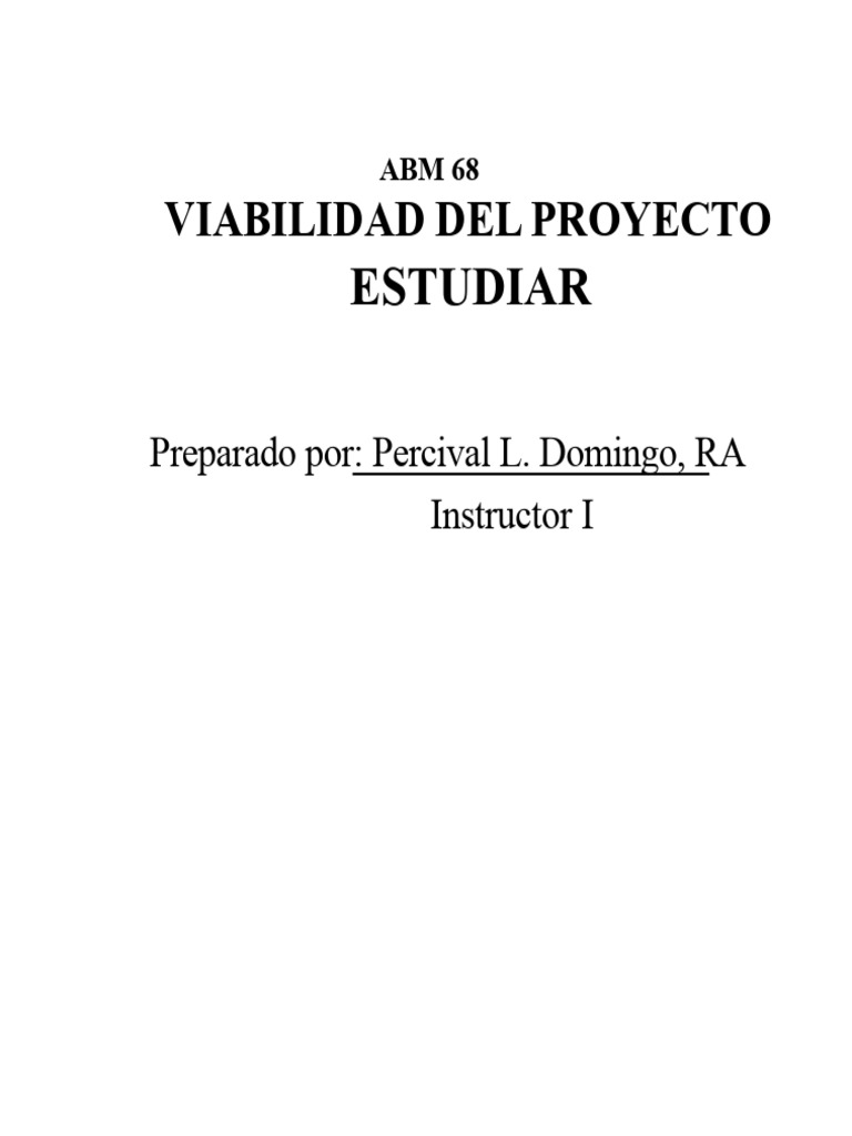 Estudio de Viabilidad Empresarial Completo | PDF | Investigación de ...
