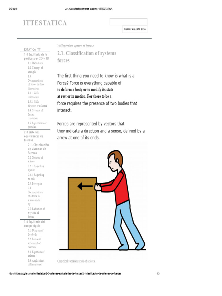 Classification of Force Systems. | PDF | Force | Mechanical Engineering