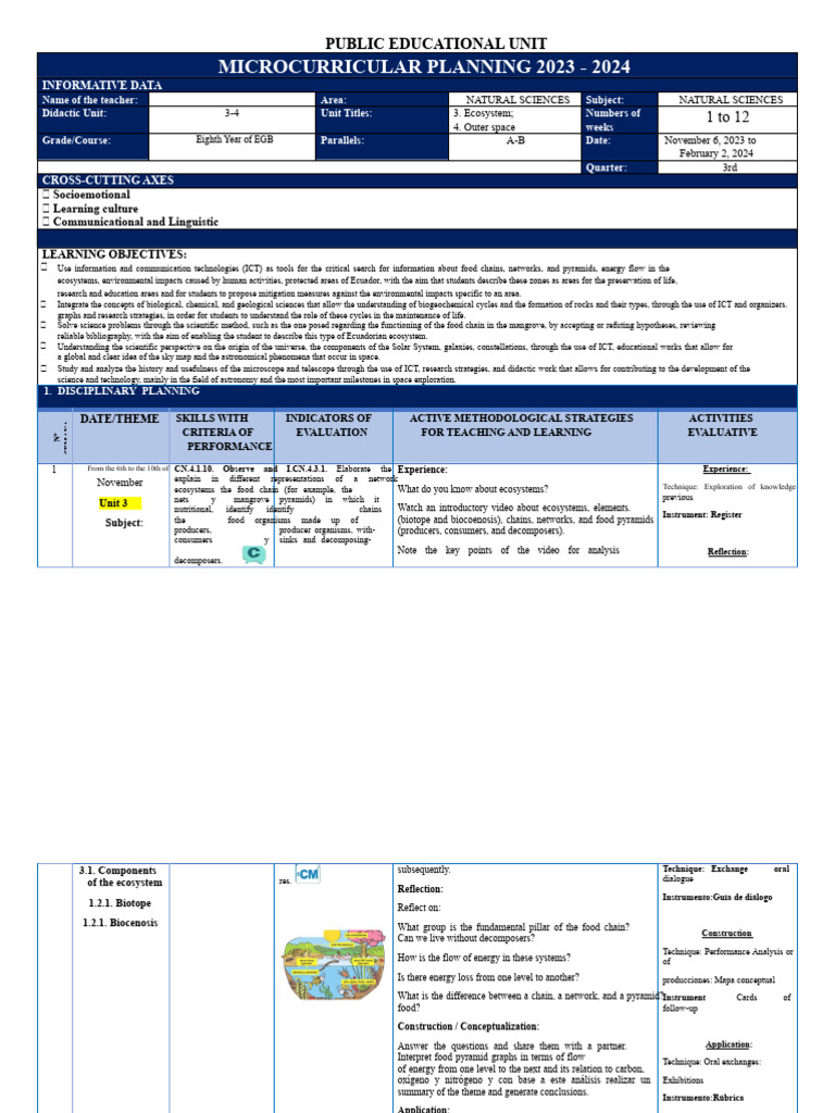Eighth Grade Natural Sciences Curriculum | PDF | Rock (Geology) | Ecosystem
