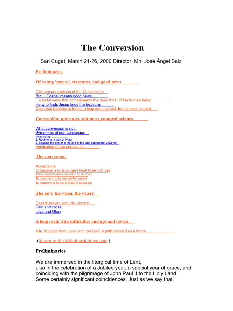 Understanding Christian Conversion | PDF | Jesus | Disciple (Christianity)