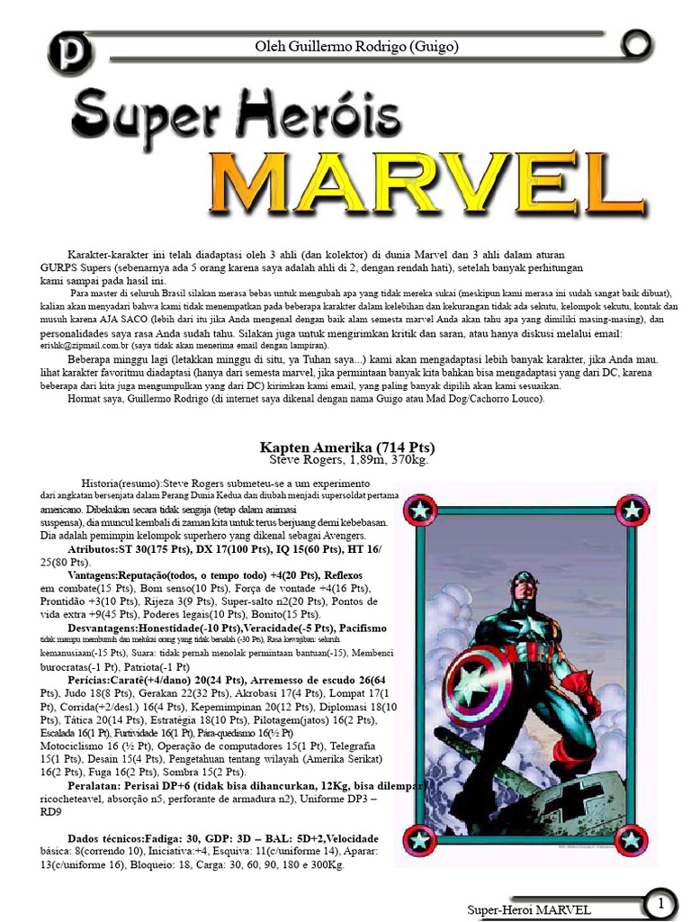 GURPS Superhero Marvel | PDF
