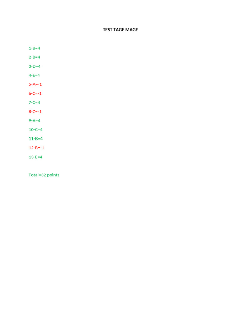 Test Tage Mage | PDF