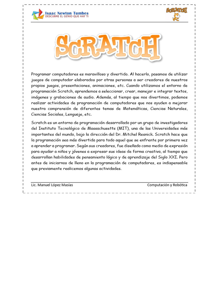 Concepto Definicion de Algoritmo | PDF | Algoritmos | Scratch (lenguaje de programación)