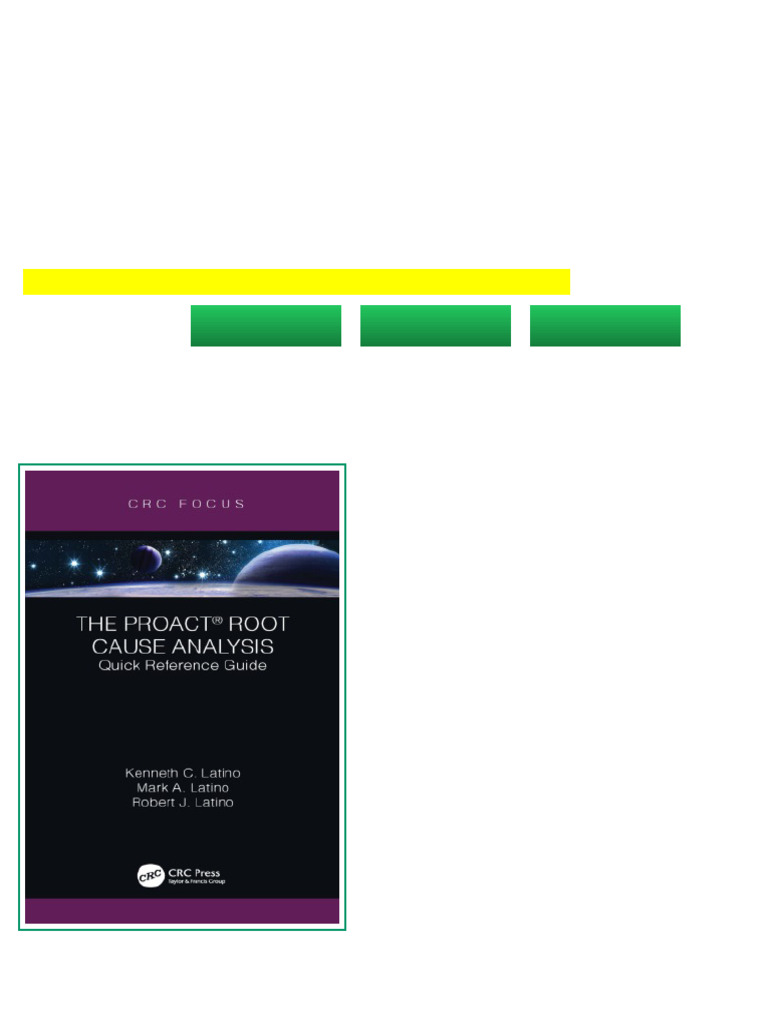 (Ebook) The PROACT root cause analysis: quick reference guide by Latino, Kenneth C.; Latino ...