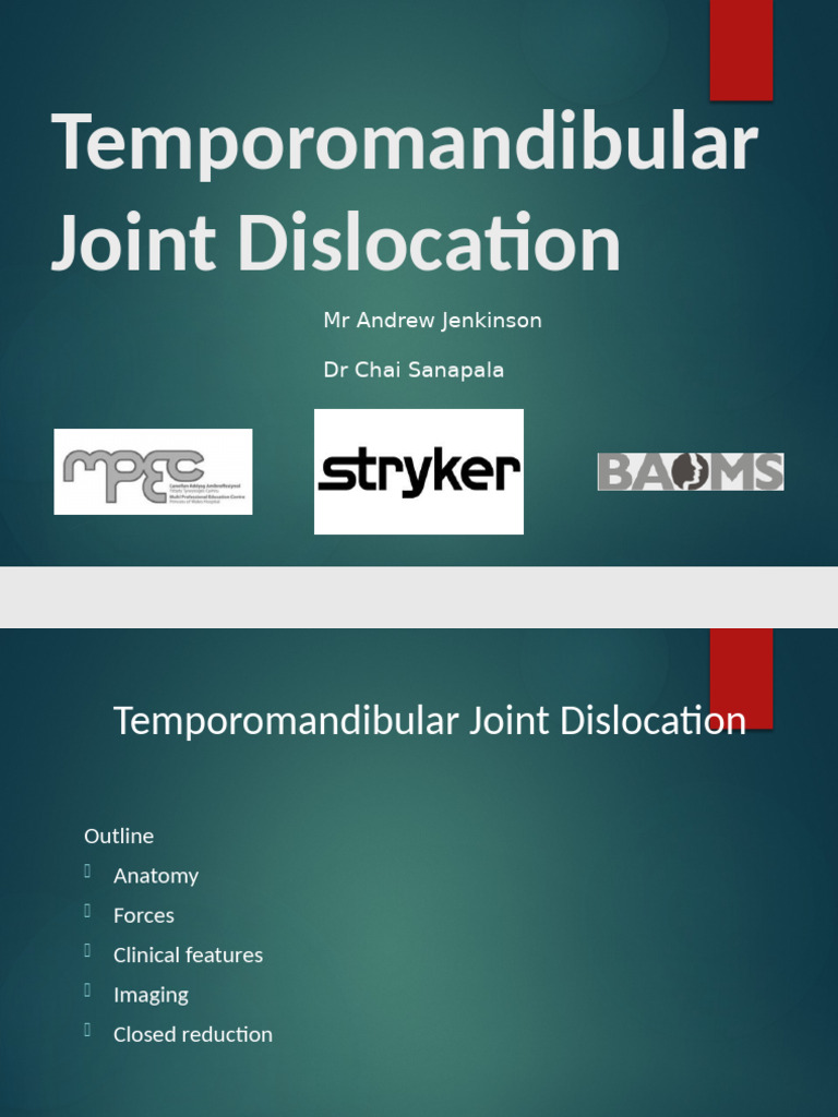 TMJ Dislocation | PDF
