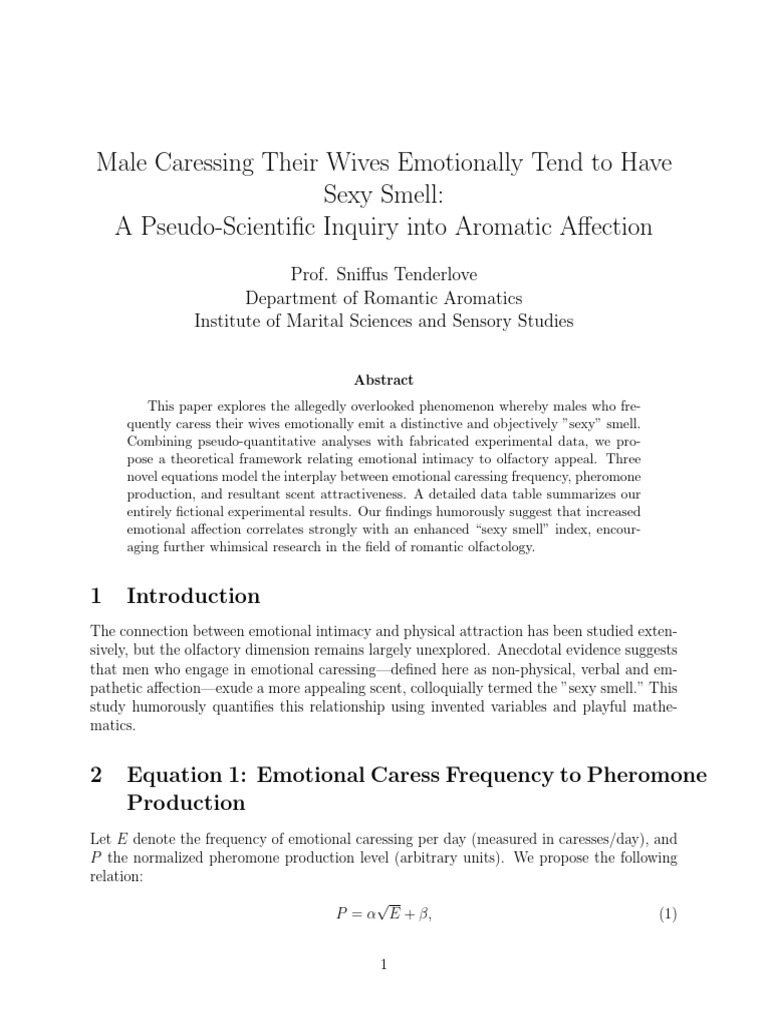 Emotional Caressing and Sexy Smell | PDF | Odor