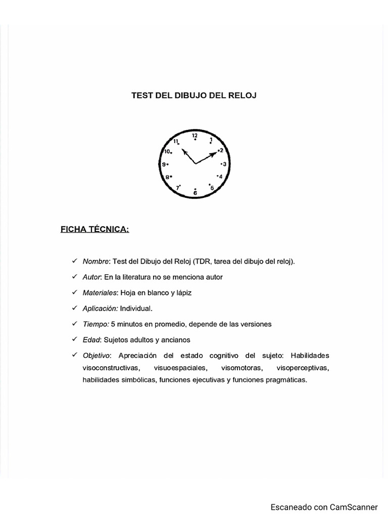 Test Del Reloj | PDF