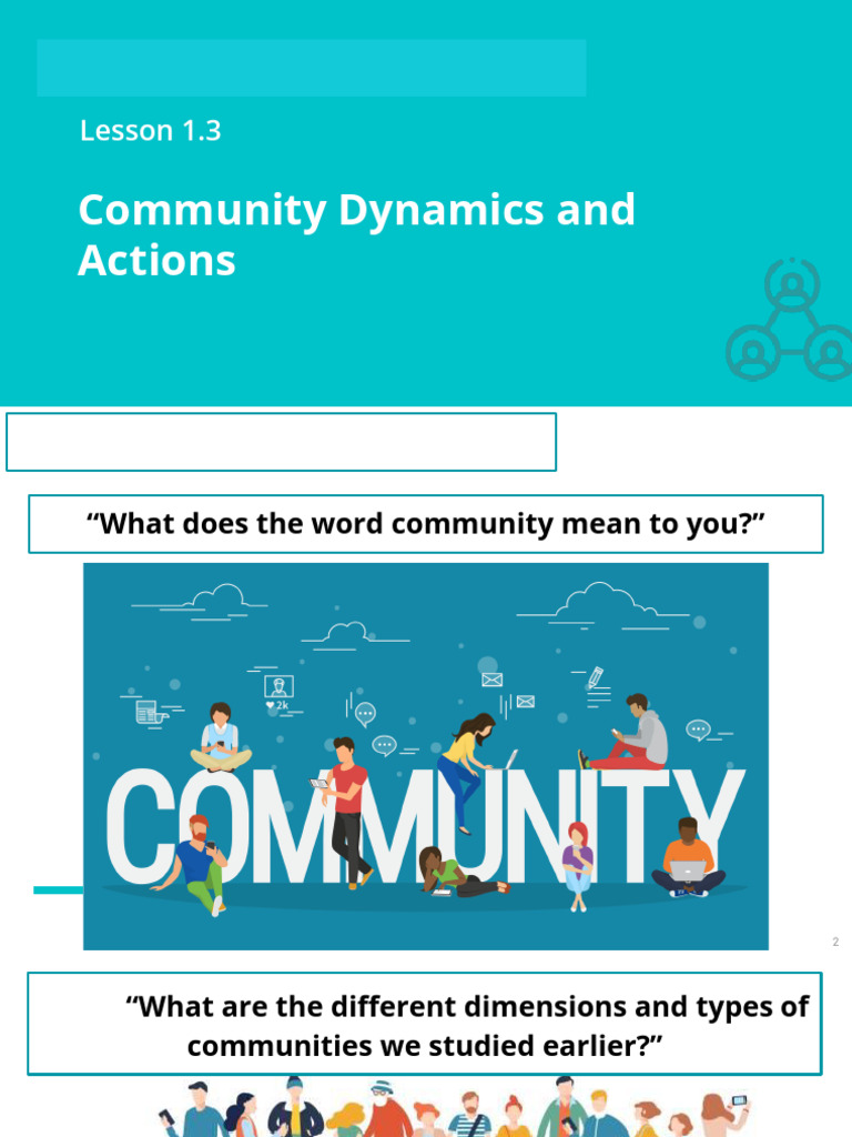 1.3 Community Dynamics and Actions | PDF | Evaluation | Leadership