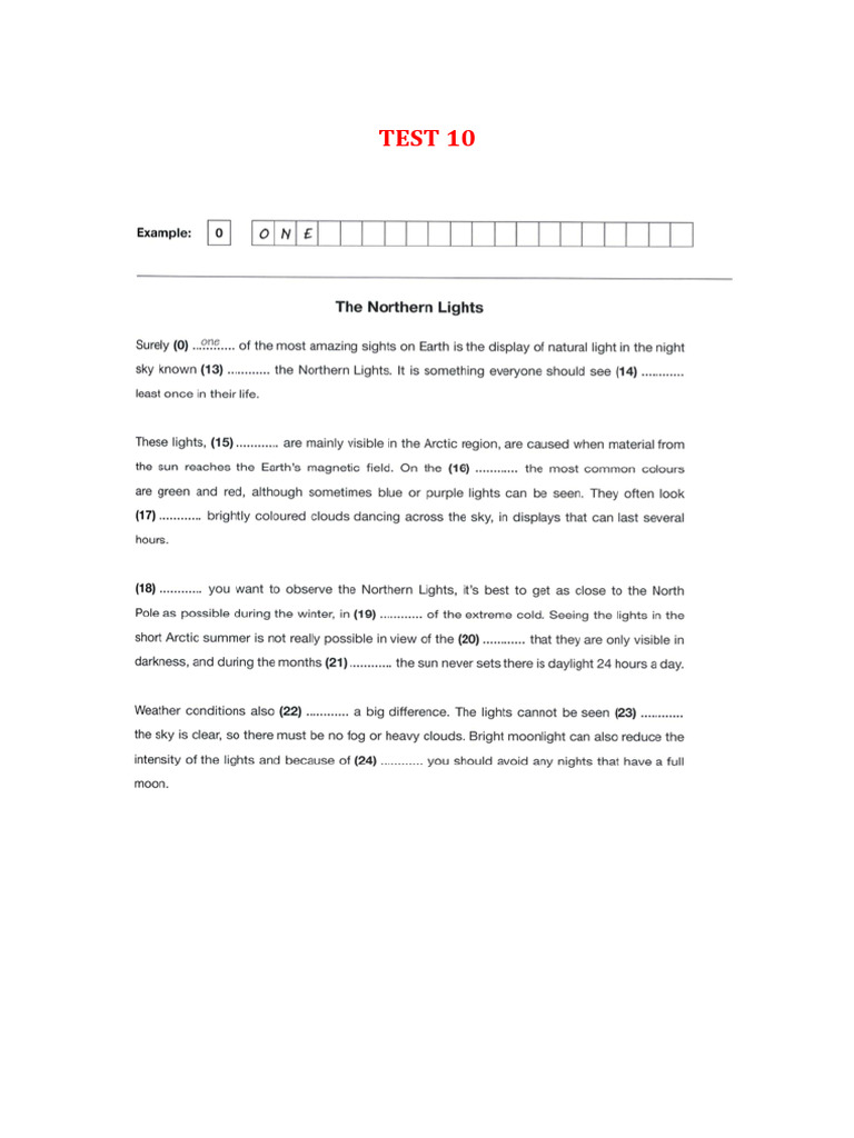 FCE Test 10-15 | PDF