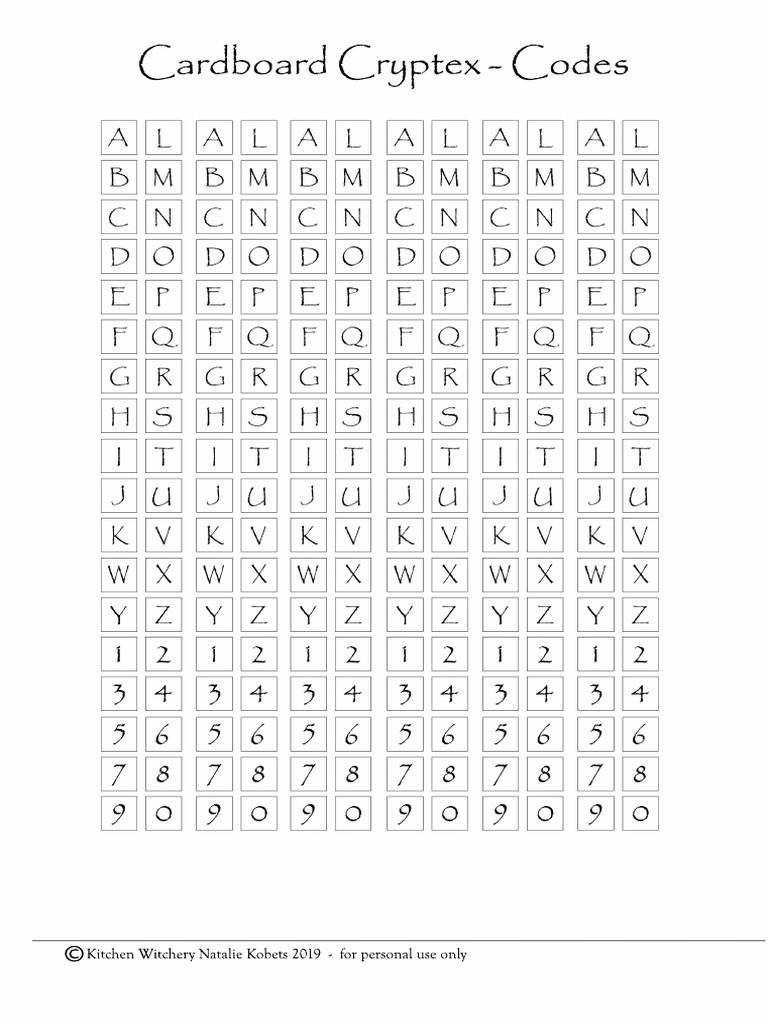 Cryptex Codes 1 | PDF