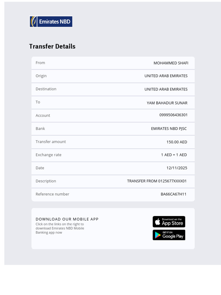 Bank Transfer Details and App Download | PDF
