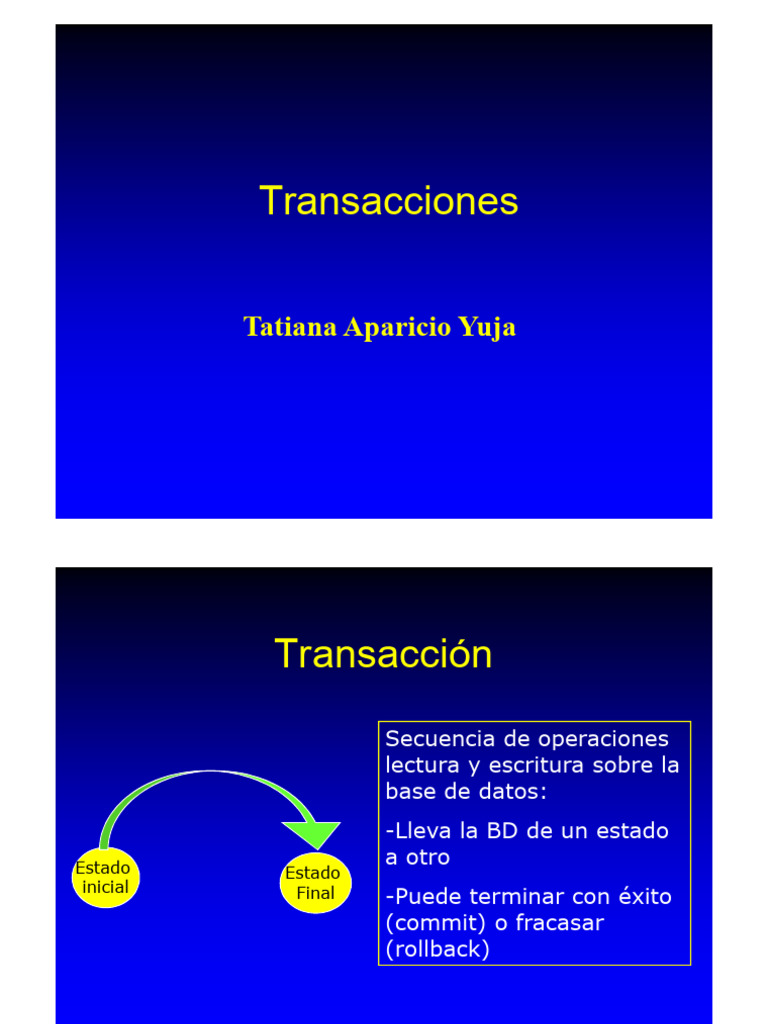 03 Transacciones | PDF | Servidor SQL de Microsoft | SQL