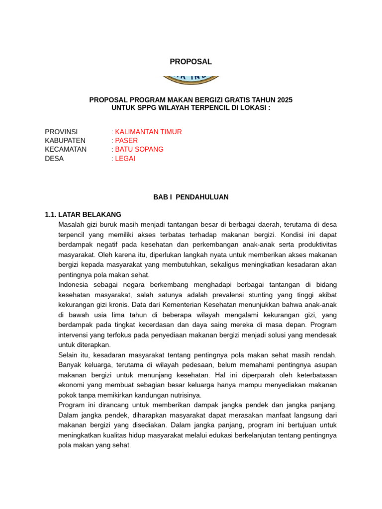 Contoh Format Proposal, RAB, Rencana Kerja, Time Line Investor ...