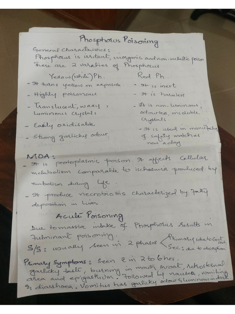 Phosphorus Poisoning FM Practical | PDF