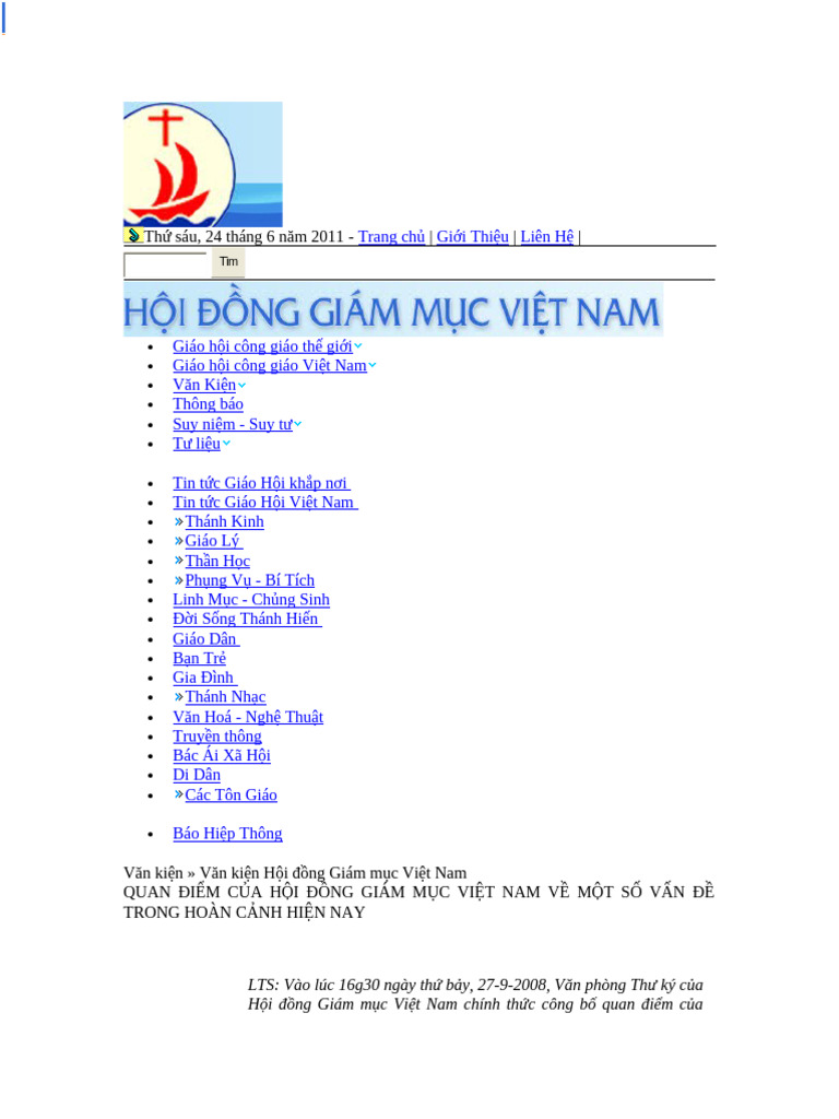 Quan Diem Cua HDGMVN Ve Mot So Van de Nam 2008 | PDF