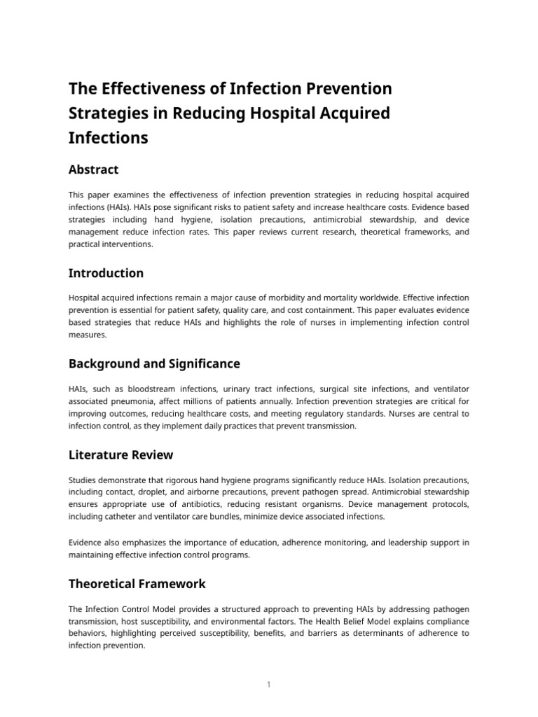 Infection Prevention Strategies | PDF | Hospital Acquired Infection ...