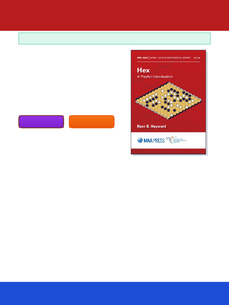 Hex A Playful Introduction 1st Edition Ryan B. Hayward No Waiting Time ...