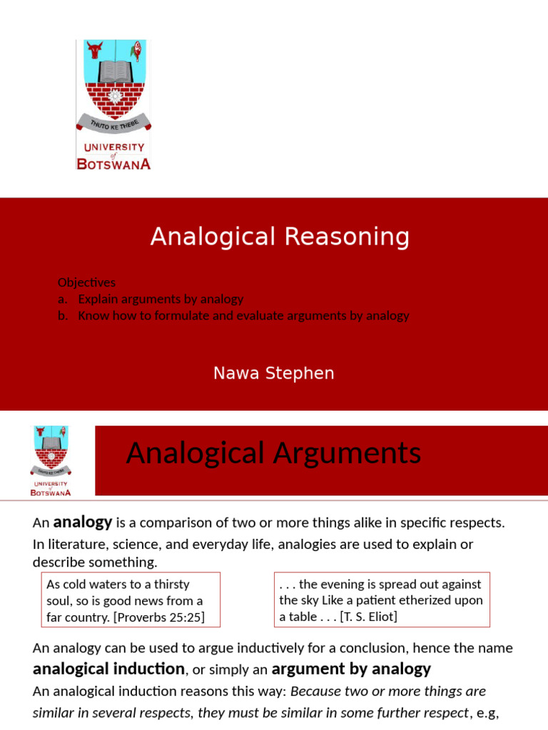 Understanding Analogical Reasoning | PDF | Argument | Inductive Reasoning