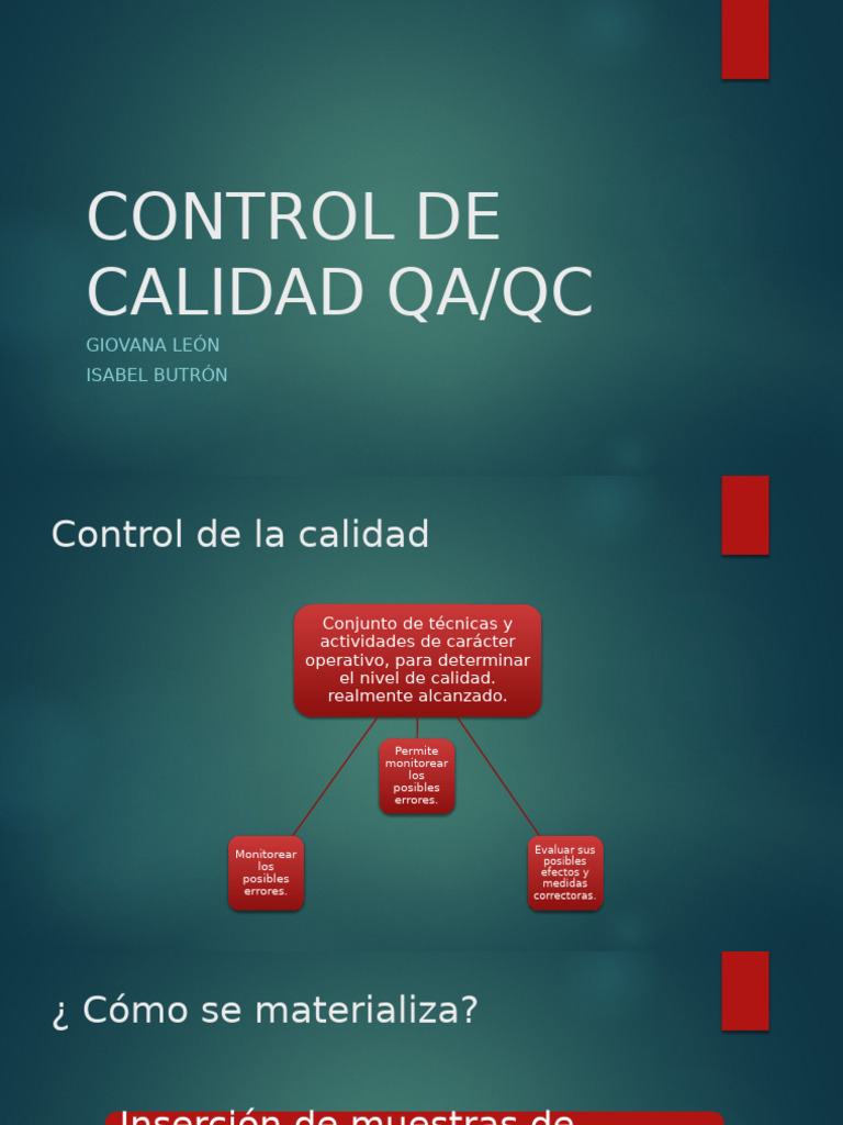 Control de Calidad en Muestreo QA/QC | PDF