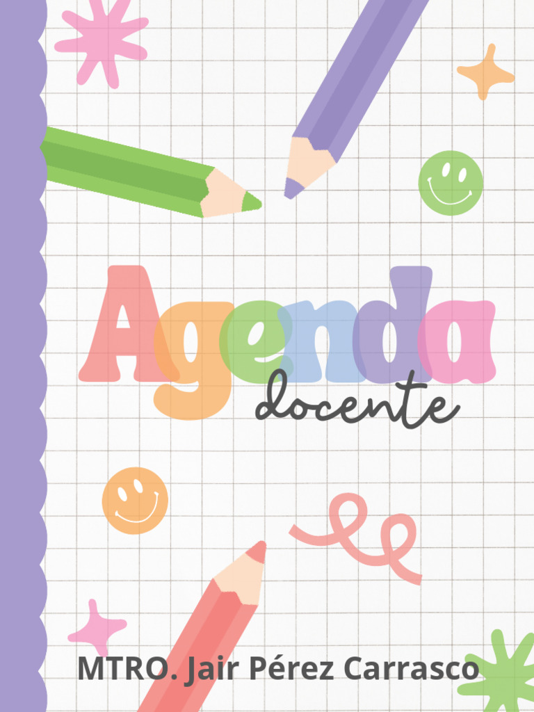 Agenda de Organización Docente para Ciclo Escolar Doodles Felices ...