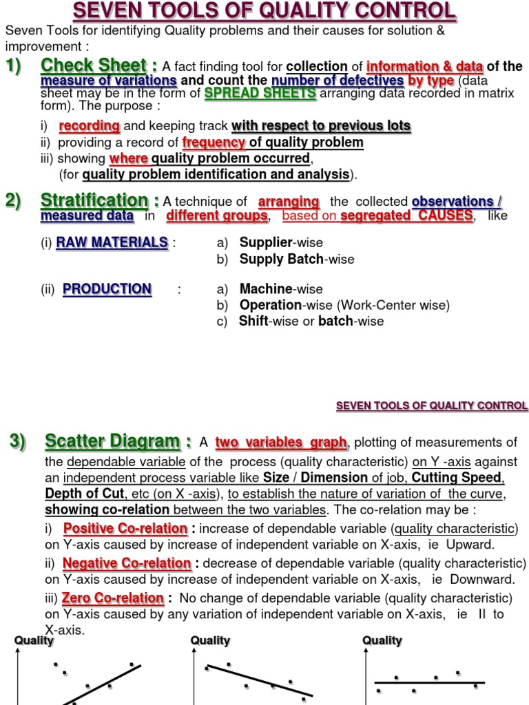 SEVEN QUALITY CONTROL TOOLS | PDF | Iso 9000 | Causality