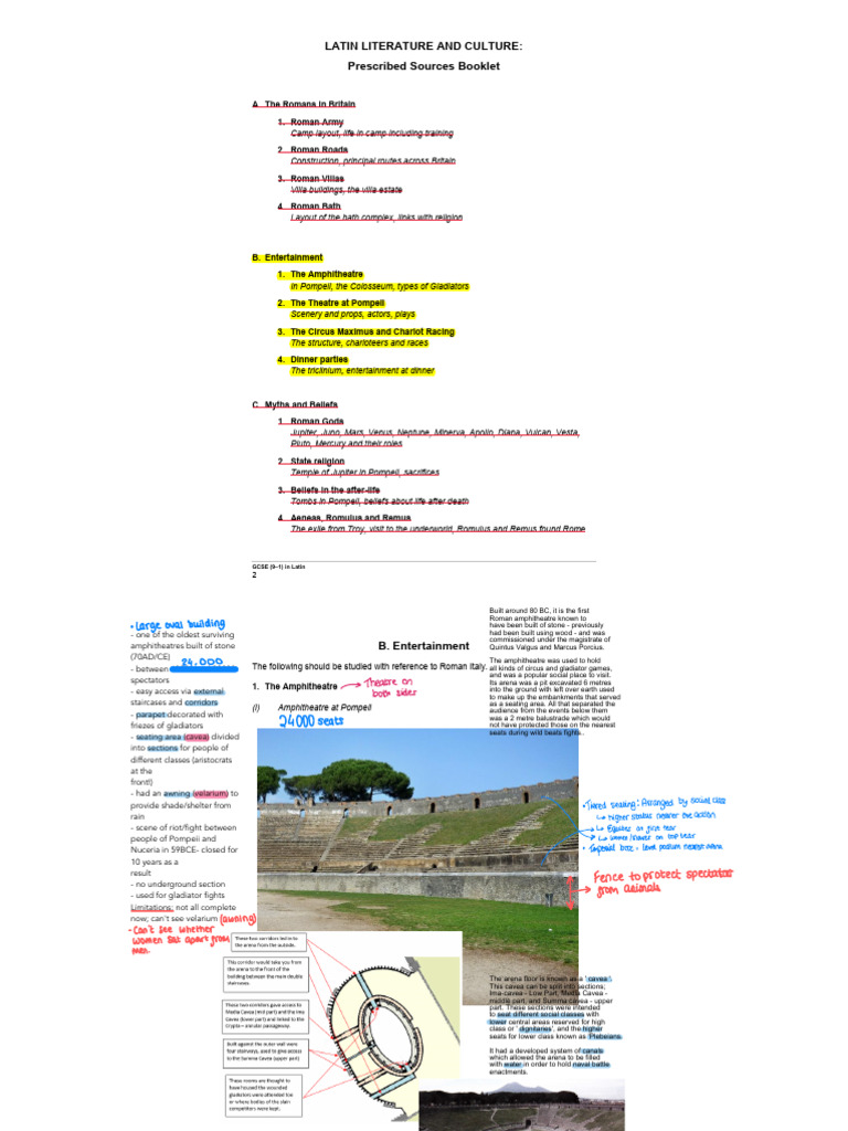 Latin Gcse Pap6 B Romentz Booklet W NN W Addnl Texts Illus PDF | PDF ...