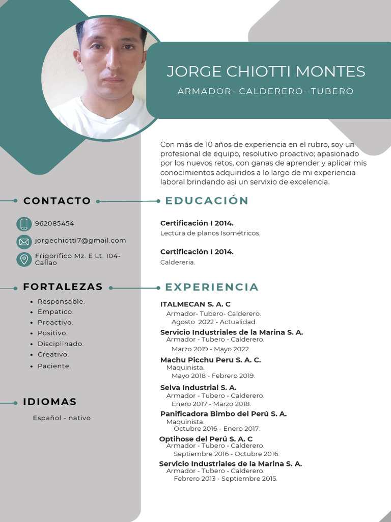 CV Jorge Chi Otti Montes | PDF