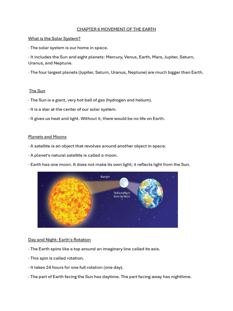 Earth's Movement in the Solar System | PDF