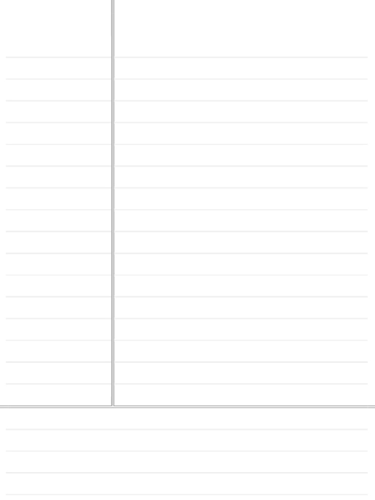 Cornell Notes Blank Fully Lined | PDF