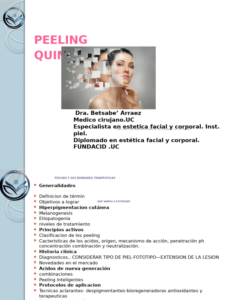2.-Taller de Peeling Betsabe Actualizado | PDF | Piel | Dermatología