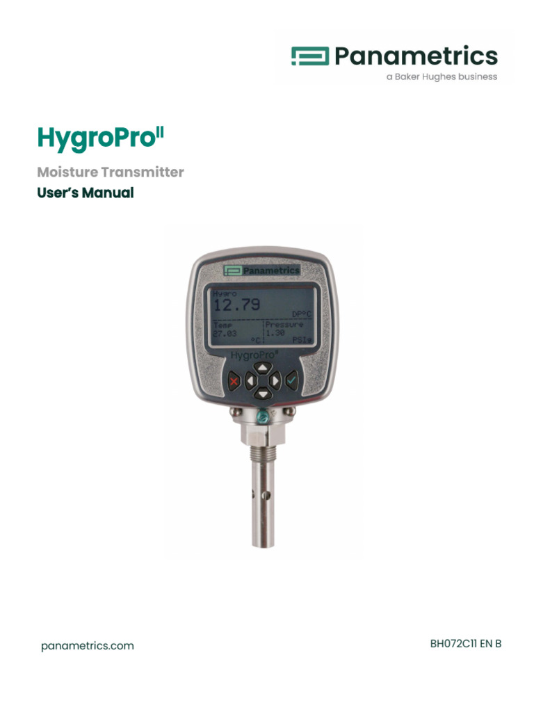 HygroPro II manual | PDF | Valve | Electrical Connector