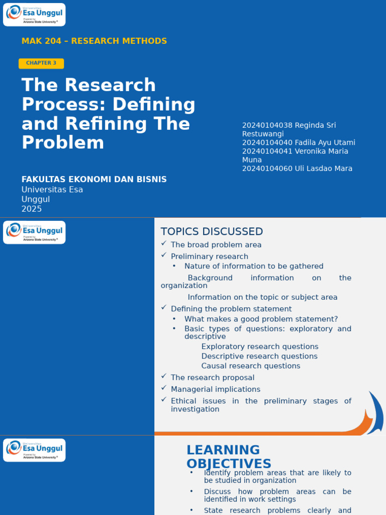 Research Process: Defining Problems | PDF | Causality | Information