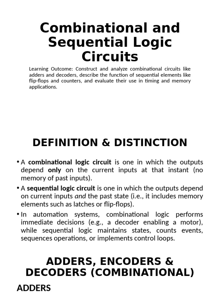 ACET4 - Auto - Topic 9 - Combinational and Sequential Logic Circuits ...
