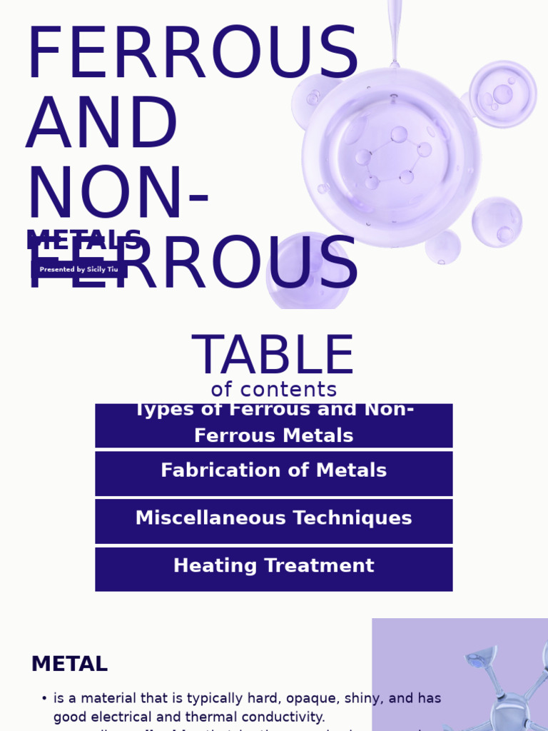 Ferrous vs Non-Ferrous Metals Guide | PDF | Steel | Cast Iron