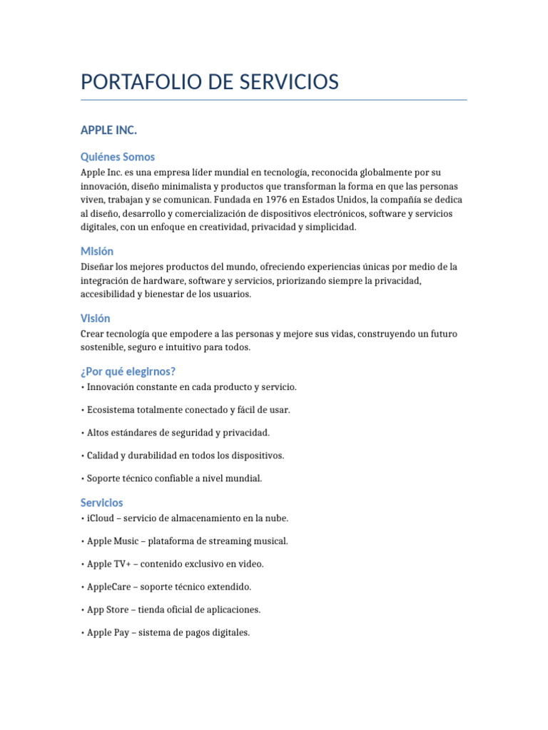 Portafolio Apple Adaptado | PDF