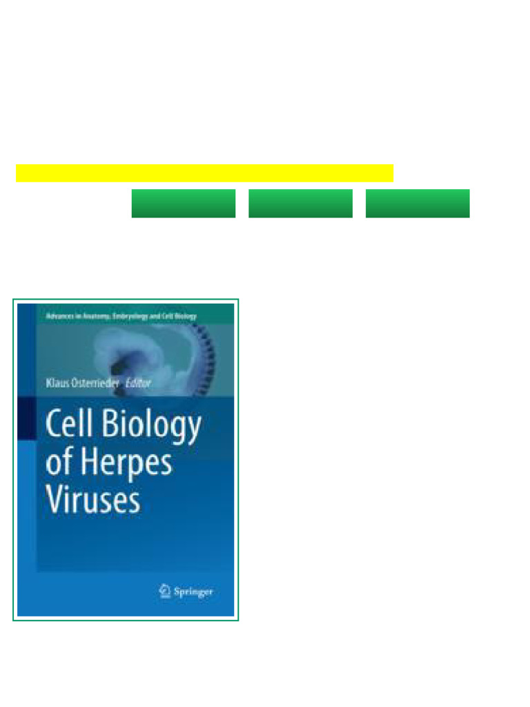 (Ebook) Cell Biology of Herpes Viruses by Klaus Osterrieder, (Eds.) ISBN 9783319531670 ...