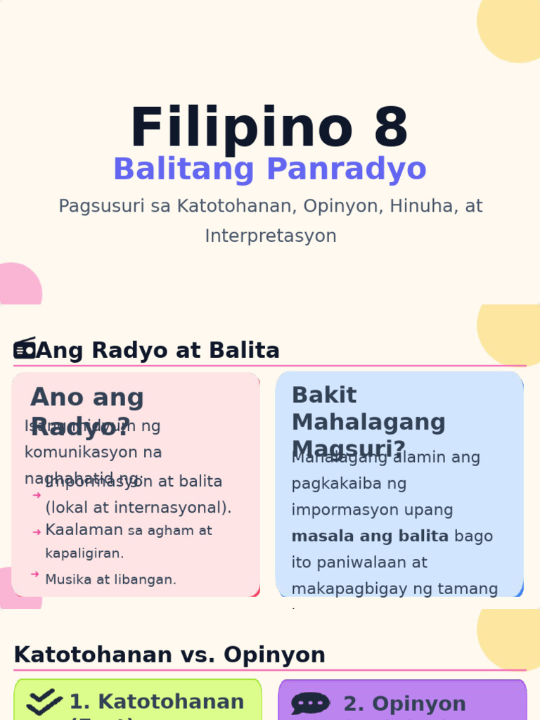 Filipino 8 Lesson With Activities | PDF