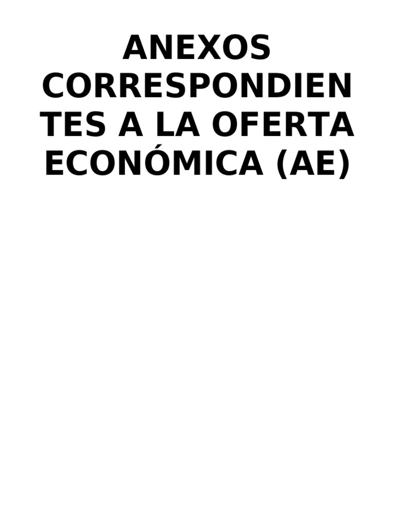 Anexo 4 Formatos de Los Anexos Economicos | PDF | Presupuesto | Porcentaje