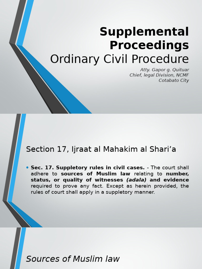 Supplemental Rule in Civil Cases | PDF | Summons | Mail