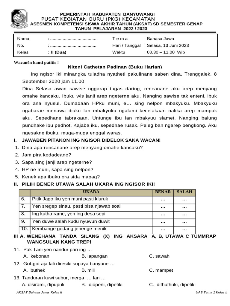BHS Jawa | PDF