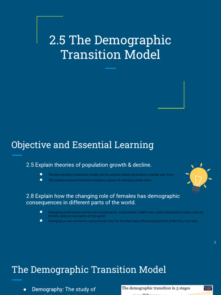Demographic Transition Model Explained | PDF | Demography | Total ...