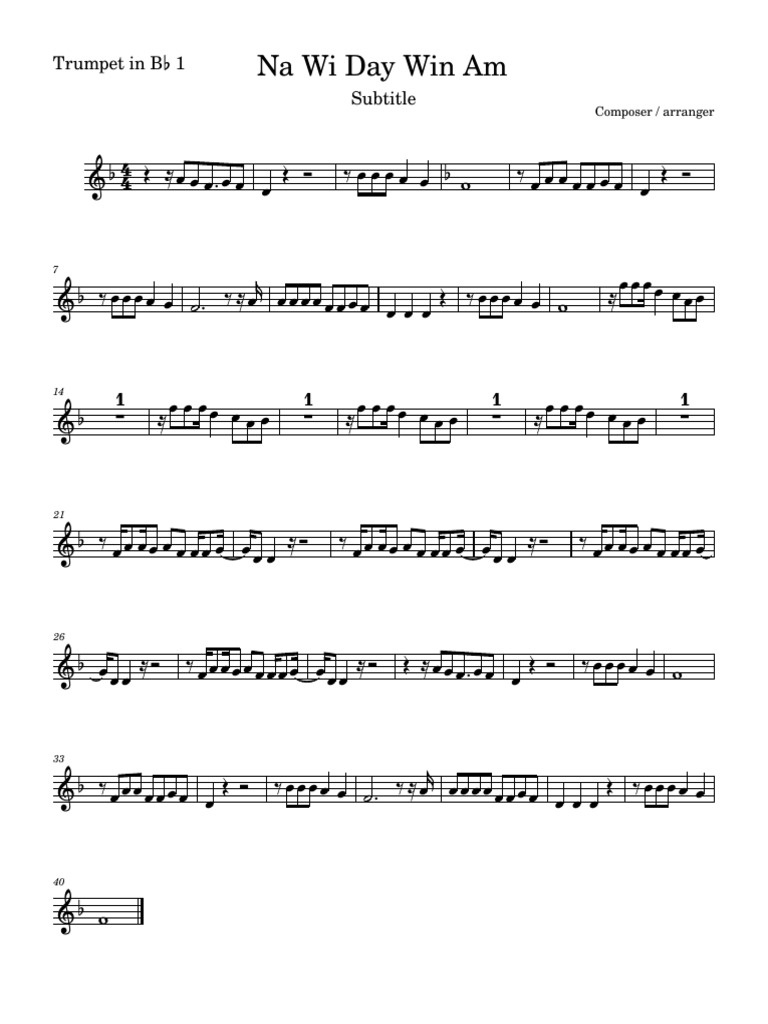Na Wi Day Win Am-Trumpet - in - BB - 1 | PDF