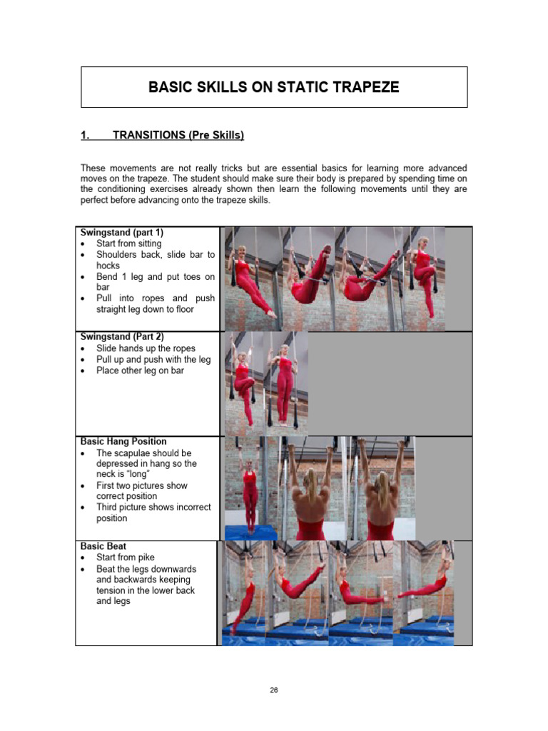 Essential Static Trapeze Skills Guide | PDF | Pelvis | Foot