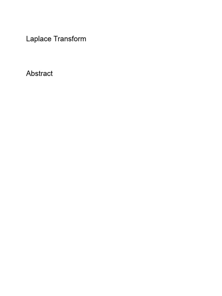 Untitled Document 6 | PDF | Laplace Transform | Control Theory