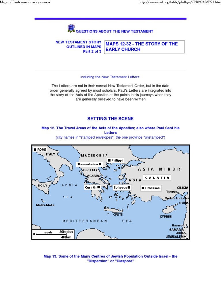 Maps of Pauls Missionary Journeys | PDF | Paul The Apostle | Barnabas