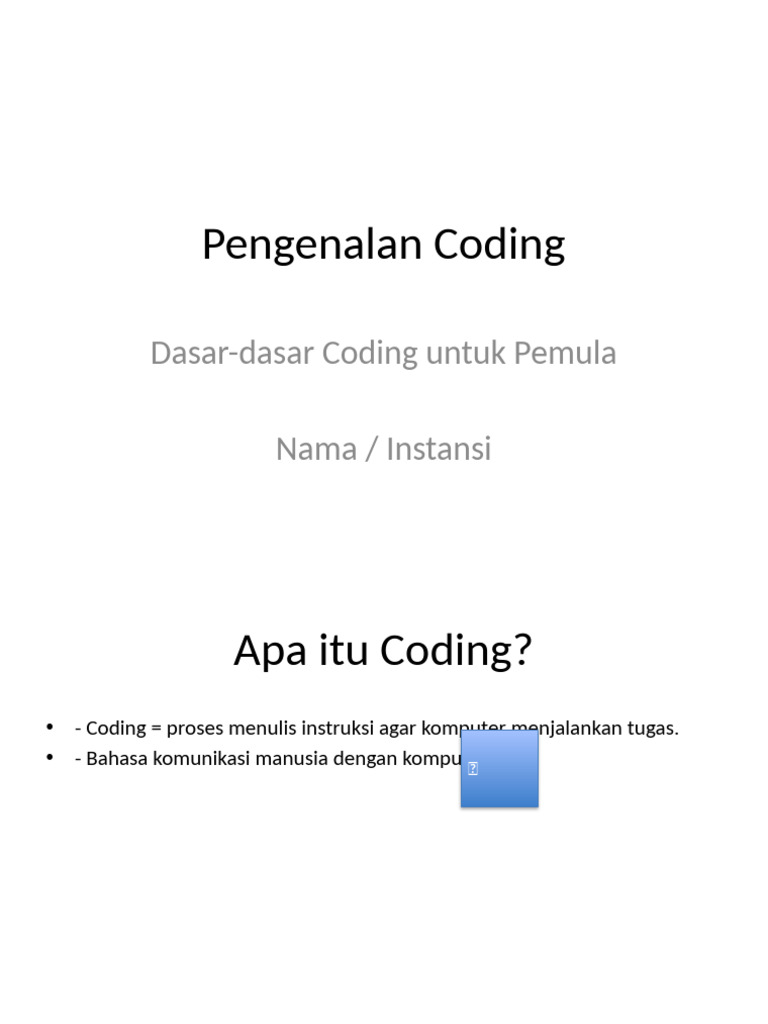 Pengenalan Coding Ilustrasi | PDF